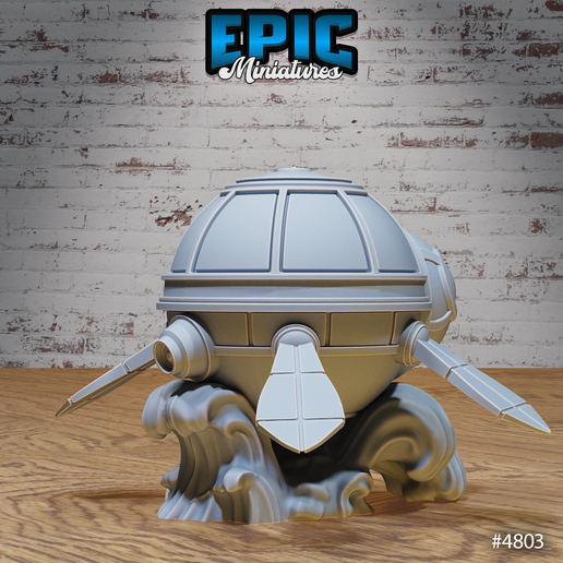 🐢 Submarine Turtle Ship ‧ DnD Miniature ‧ Tabletop Miniatures ‧ Gaming ...