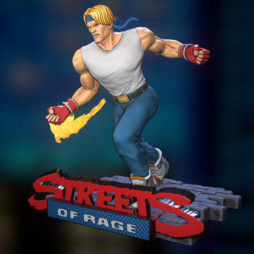 🎮 Axel Stone Streets of Rage・ STL File for 3D printing・Cults
