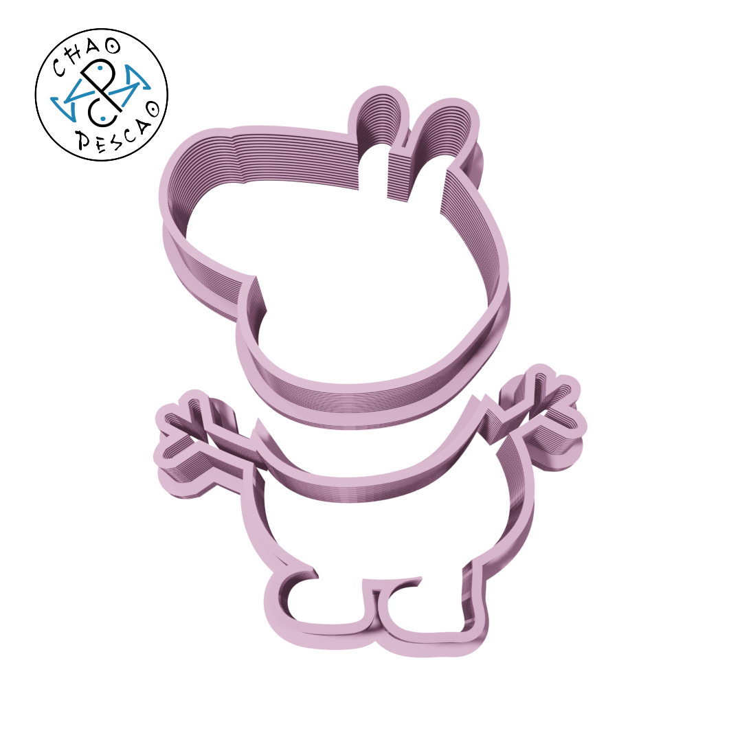 Descargar archivo STL Silueta George Pig - Peppa Pig - Cortador de galletas - Fondant • Plan ...