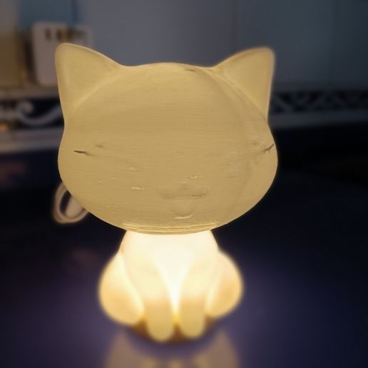 Free 3D file Kitty cat lamp 🐱 ・Model to download and 3D print・Cults