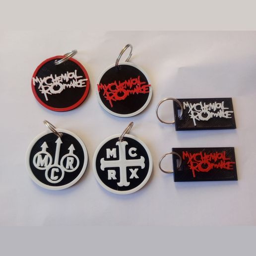🪨 MCR - My Chemical 4 keychains - Four Keychains - Emo rock・ STL File ...
