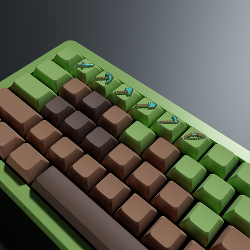 🆓 Minecraft Tools - Minecraft - Keycaps・Free 3D File for 3D printing・Cults