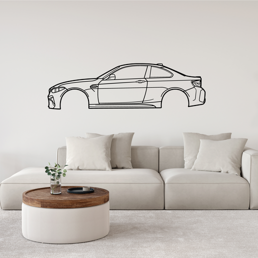 STL file BMW M2 competition F87 2D Art/ Silhouette 🎨 (DXF)・3D print ...