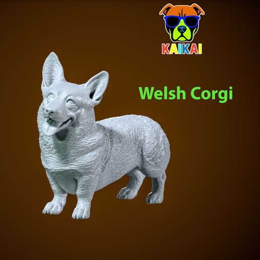 🐕 Pembroke Welsh Corgi Bobtail Dog model - statue - 3D print・ 3D File ...
