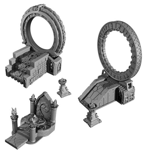 🎲 Arcane Gate Tabletop Terrain Set・ 3D File for ・Cults