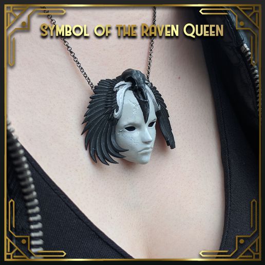 🐦 Symbol of the Raven Queen・ STL File for 3D printing・Cults