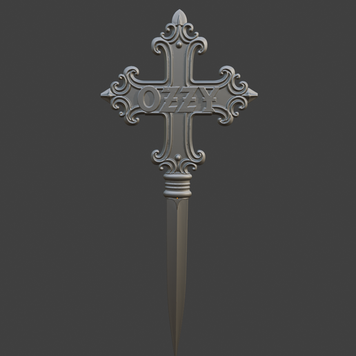 🗡️ Ozzy Dagger Cross - Book Cover Decor・Free STL File for 3D printing・Cults