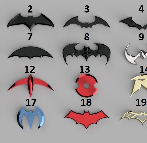 🃏 DC Comics Batarangs・ STL File for 3D printing・Cults