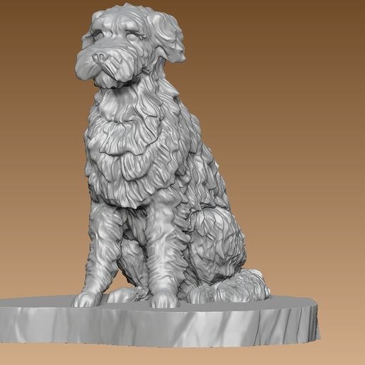 🐕 Dog Statue - Furry dog statue - 3D print・ STL File for 3D printing・Cults