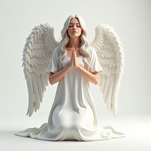🙏 Praying Angel 3・Free STL File for 3D printing・Cults