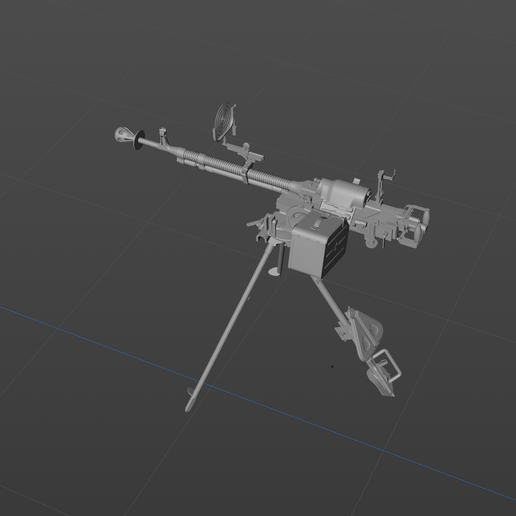 🔫 Digital 3D model of the Soviet DShK1942 machine gun・ OBJ File for 3D ...