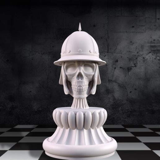 💀 SKULL PAWN CHESS PIECE・ 3D File for 3D printing・Cults
