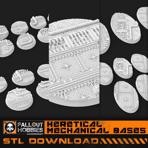 🎲 Heretical Mechanical Base Set・ 3D File for ・Cults