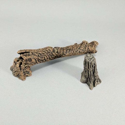 🌳 Fallen Tree and Stump・Free STL File for ・Cults