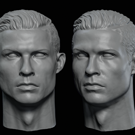 👾 cristiano ronaldo head・ STL File for 3D printing・Cults