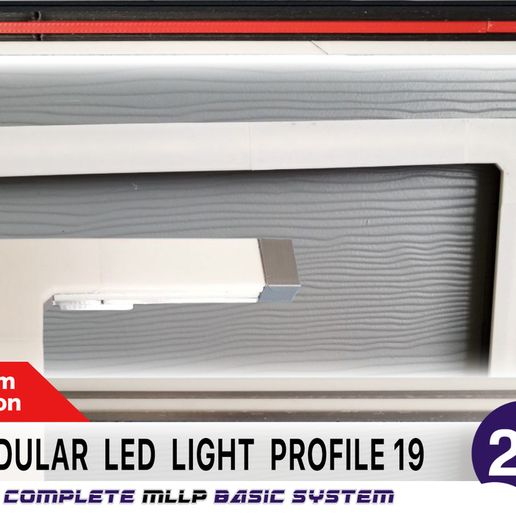 🔦 The Modular LED Light Profile, MLLP 19 for LED light strips・Free 3D ...