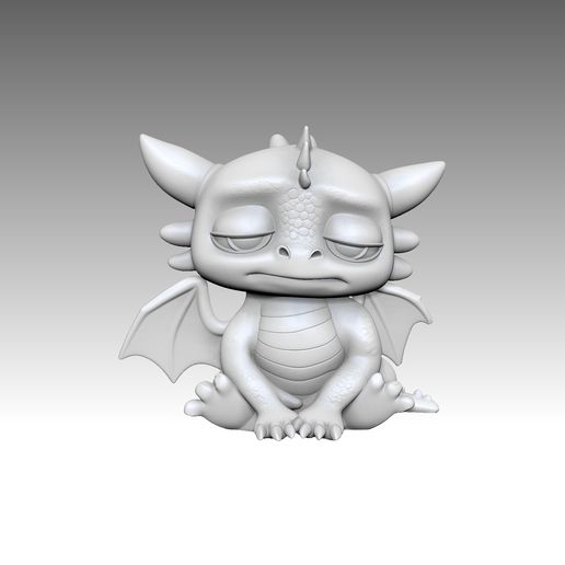 🐉 Sad Dragon・ 3D File for 3D printing・Cults