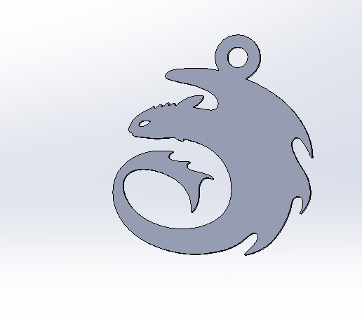 STL file toothless dragon key chain and dxf file for laser cut wall ...