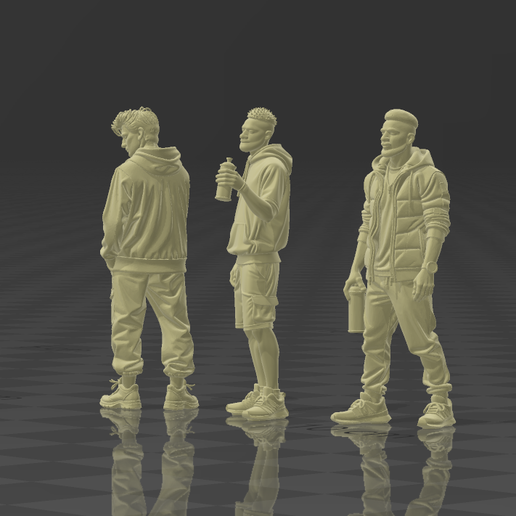 🧑‍🎨 3 Pack 1/64 Scale Figures : Graffiti Artists Volume 1 : Urban Art ...