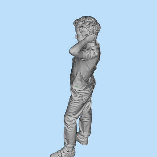 👦 Embarrassed boy scratching his head Scene character model・ OBJ File ...
