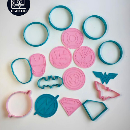🍪 Superheroes cookie cutter, cookie cutter・ STL File for 3D printing・Cults