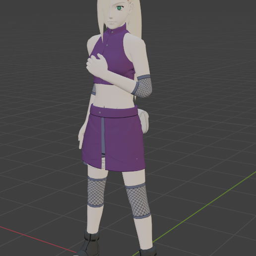🦸 NARUTO 3D MODEL INO YAMANAKA・ OBJ File for 3D printing・Cults