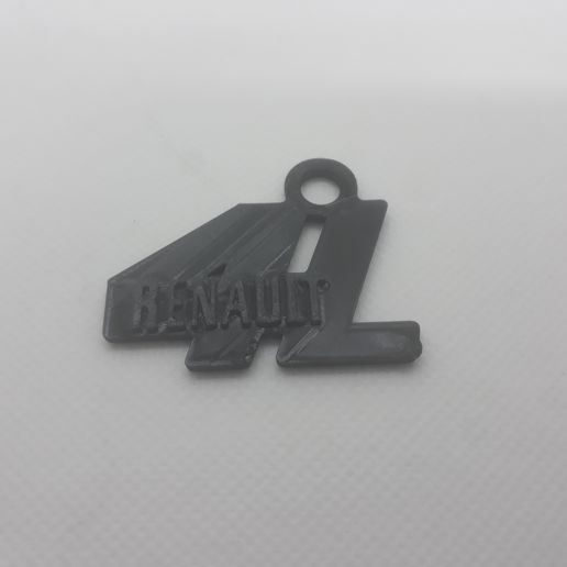 STL file Keychain with renault 4L logo 🗝️ ・3D printer design to ...