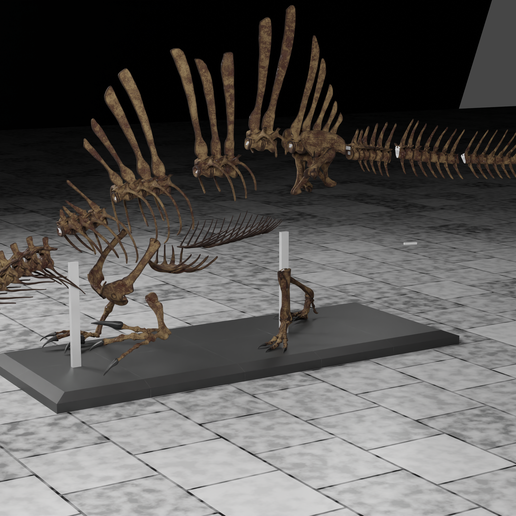 💀 Spinosaurus aegyptiacus skeleton v1,v2 and version JP3 model 3d print ...