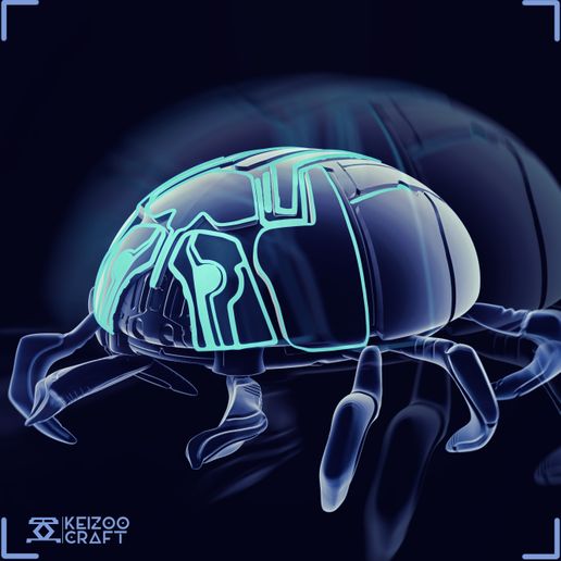 👾 Blue Beetle,stl for 3d print・ 3D File for ・Cults