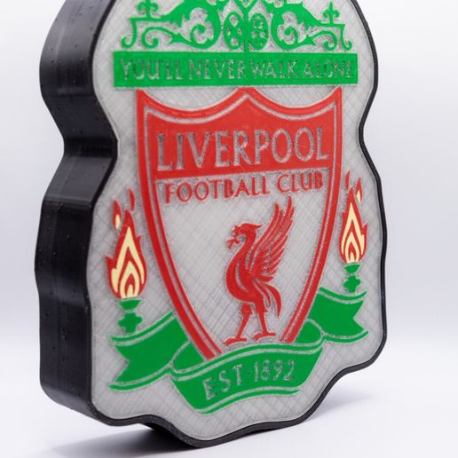 STL file Illuminated 3D Football Club Liverpool Logo with LED-Ready ...