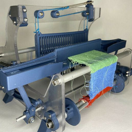 🧶 3D printed Power Loom / technical details, how it works, construction ...