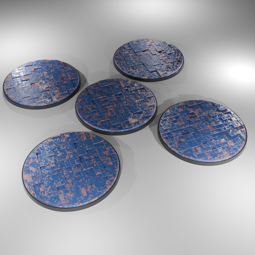 🔨 5x 100mm base with rising squares ground (+toppers)・ STL File for 3D ...