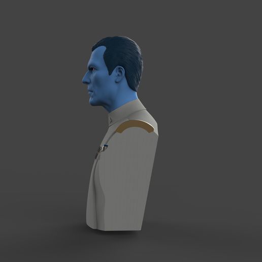 👤 Grand Admiral Thrawn Bust・ STL File for 3D printing・Cults