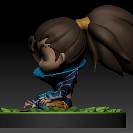 💬 Yasuo Chibi League of Legends Fanart・ STL File for 3D printing・Cults