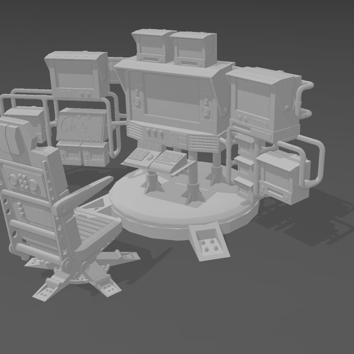 🦇 1989 Bat Computer and chair・ STL File for 3D printing・Cults