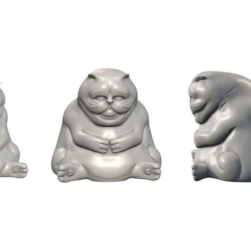 🐱 Fat Cat 3d printable・ 3D File for ・Cults
