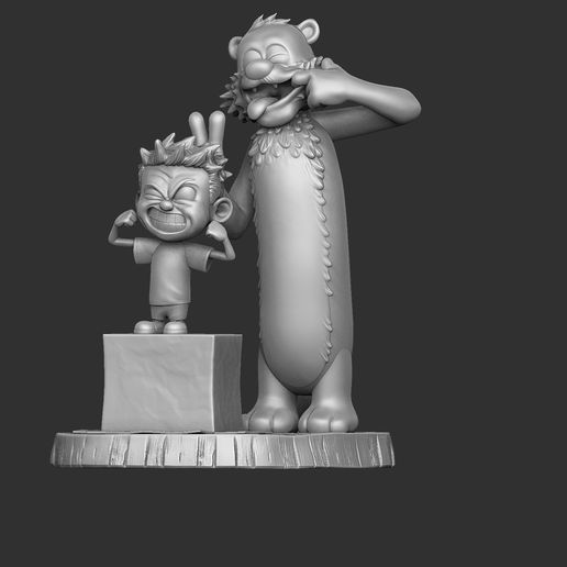 🐅 Calvin and Hobbes for 3d print stl・ STL File for ・Cults