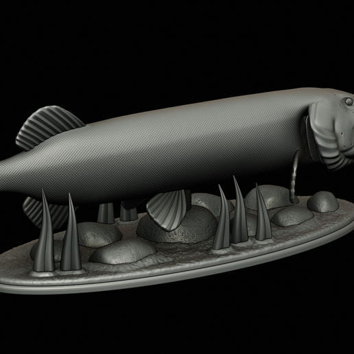 🐠 fish pike muskellunge muskie / Esox masquinongy statue underwater ...