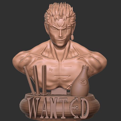 👤 Roronoa zoro busto・Arquivo STL para ・Cults