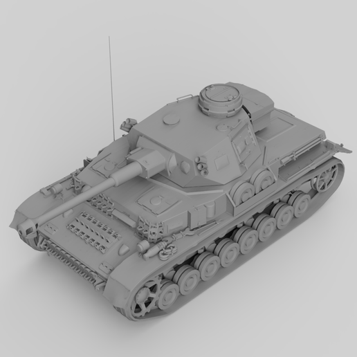 🪖 Pz.IV-G MEDIUM TANK | 3D MODEL・ STL File for 3D printing・Cults