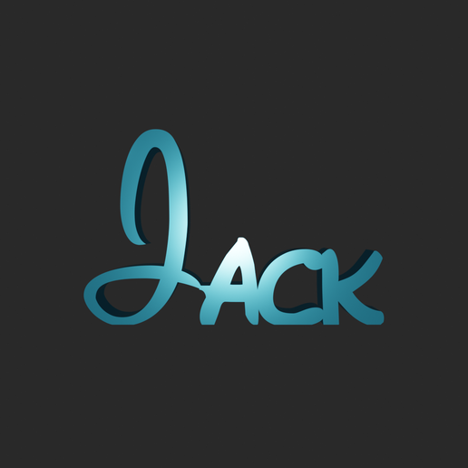 🪑 Custom Name "Jack" - Disney Style | STL for 3D Printing + DXF for CNC ...