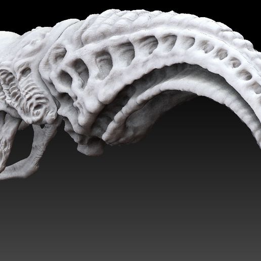 👽 Alien Skull STL with Adjustable Jaw & Mouthpiece + Alien Egg with ...