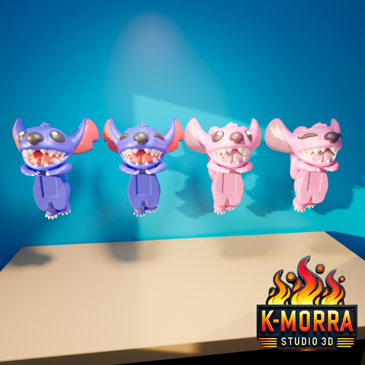 👼 Stich Sonny Angel Pack・ STL File for 3D printing・Cults