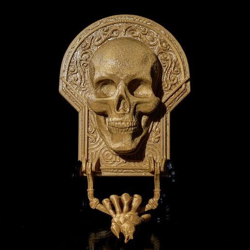 💀 Skull Door Knocker・ 3D File for ・Cults