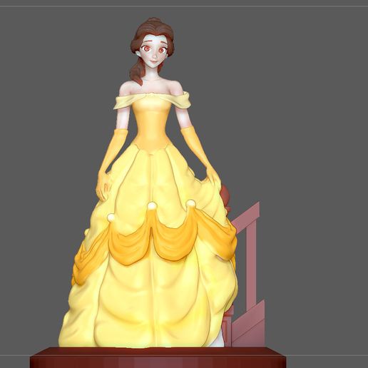 👸 BELLE PRINCESS STATUE BEAUTY AND THE BEAST DISNEY ANIME 3D print ...