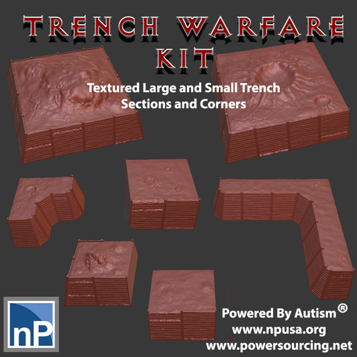 🗺️ Trench Warfare Kit・ 3D File for 3D printing・Cults