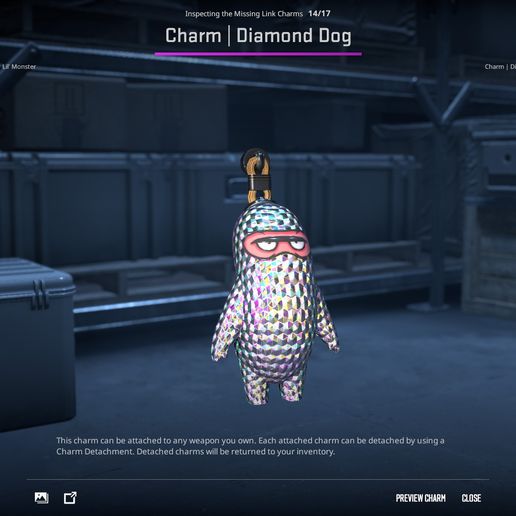 STL file CS:GO/CS2 Missing Link Diamond Dog Keychain 🔗 ・3D print object ...