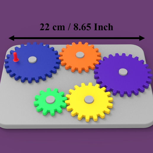 🎨 Colorful Interactive Gears Toy for Kids – Fun & Educational!・ STL ...