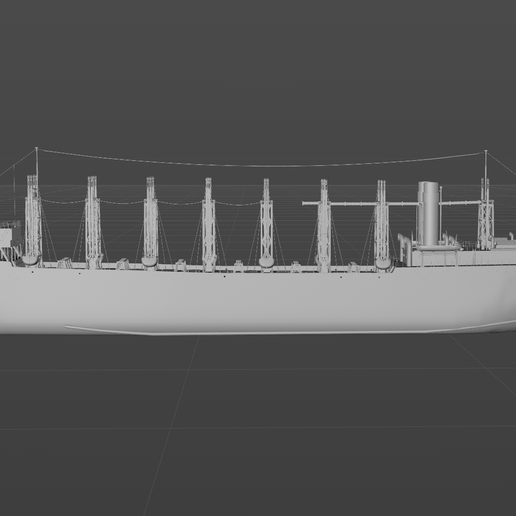 🚢 Digital model of the USS Jupiter coal ship・ OBJ File for 3D printing ...