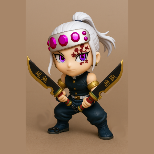 👾 Tengen Uzui, Demon Slayer, figura estilo chibi,・ STL File for 3D ...